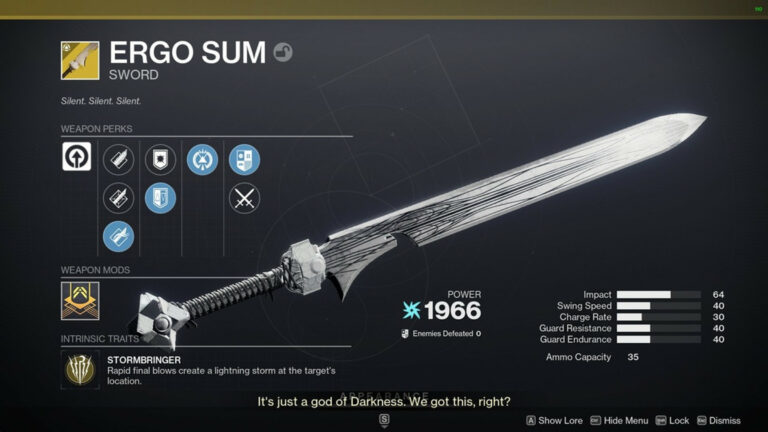 So erhalten Sie das exotische Schwert Ergo Sum in Destiny 2: Die ...